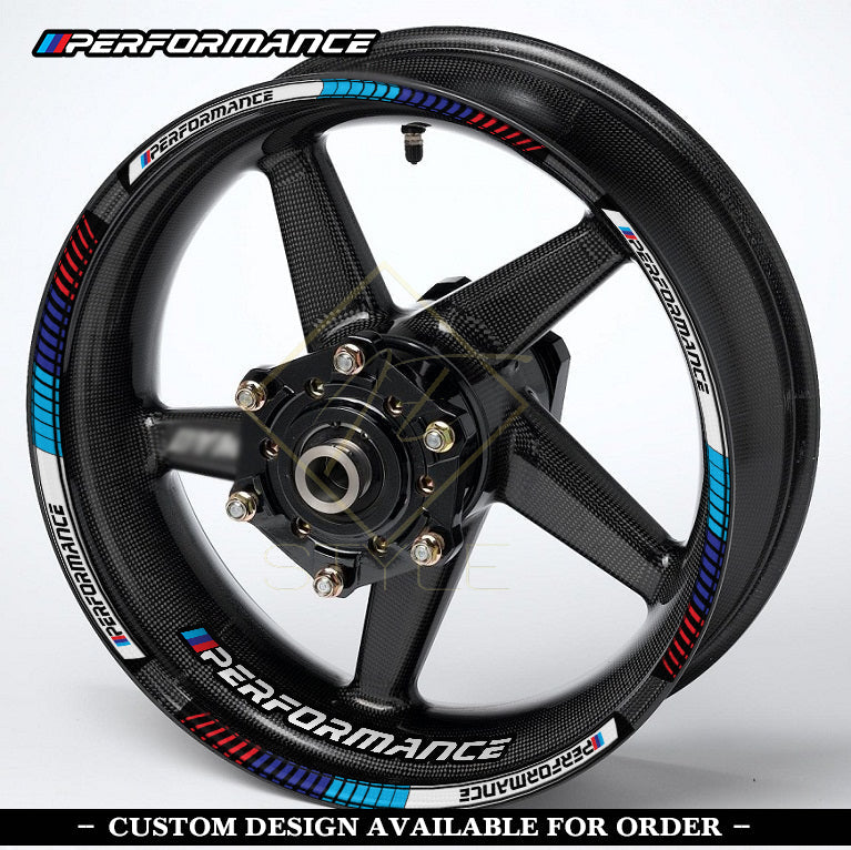 BMW Motorcycle Wheel Stickers – M Sport Rim Decals Kit – AE STYLE